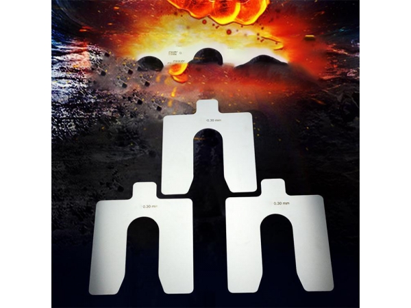 customized high quality stainless steel pre cut U slotted shim with ...